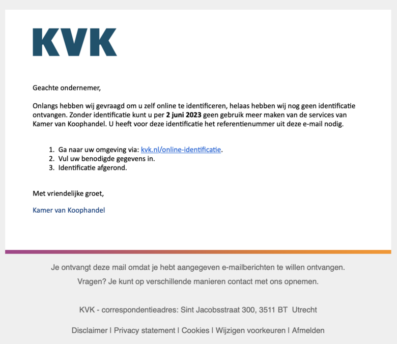 Ondernemer? Pas op voor (veel) valse mails uit naam van de KVK - Opgelicht?! - AVROTROS